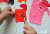 Flower Inspired Tissue Paper Collage - Innovation Kids Lab